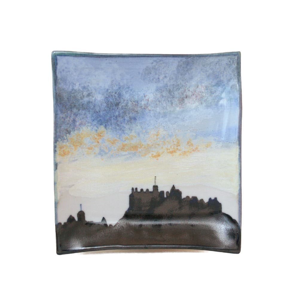 Medium Square - Edinburgh Skyline - Highland Stoneware