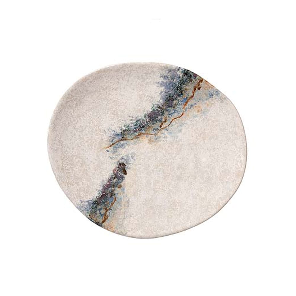 Medium Pebble Plate - Quartz - Highland Stoneware