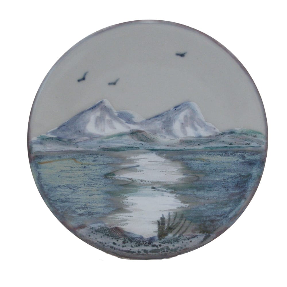 Small Round Stand - Snowscape - Highland Stoneware